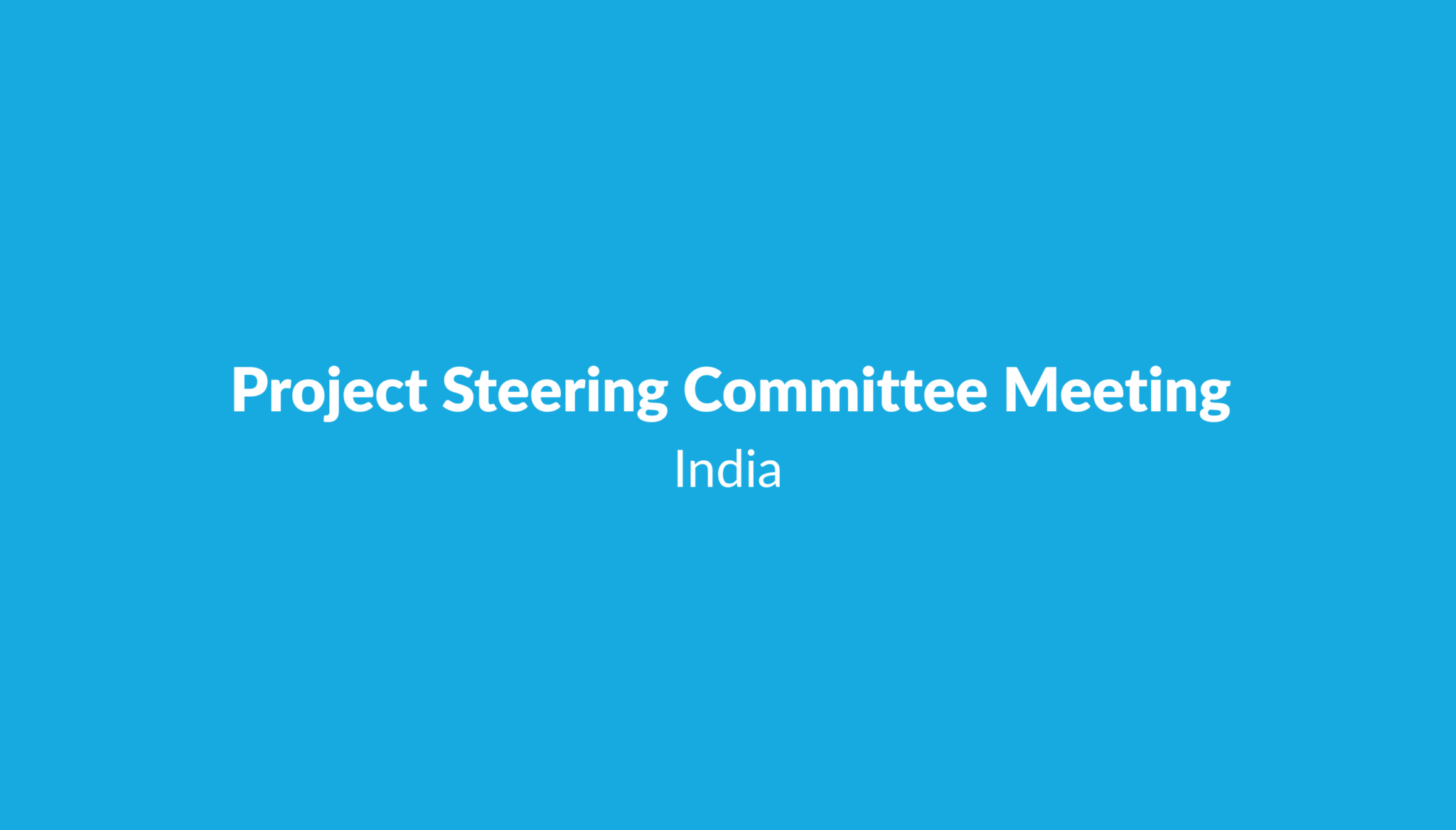 1st Project Steering Committee Meeting in India - Asia Low Carbon ...